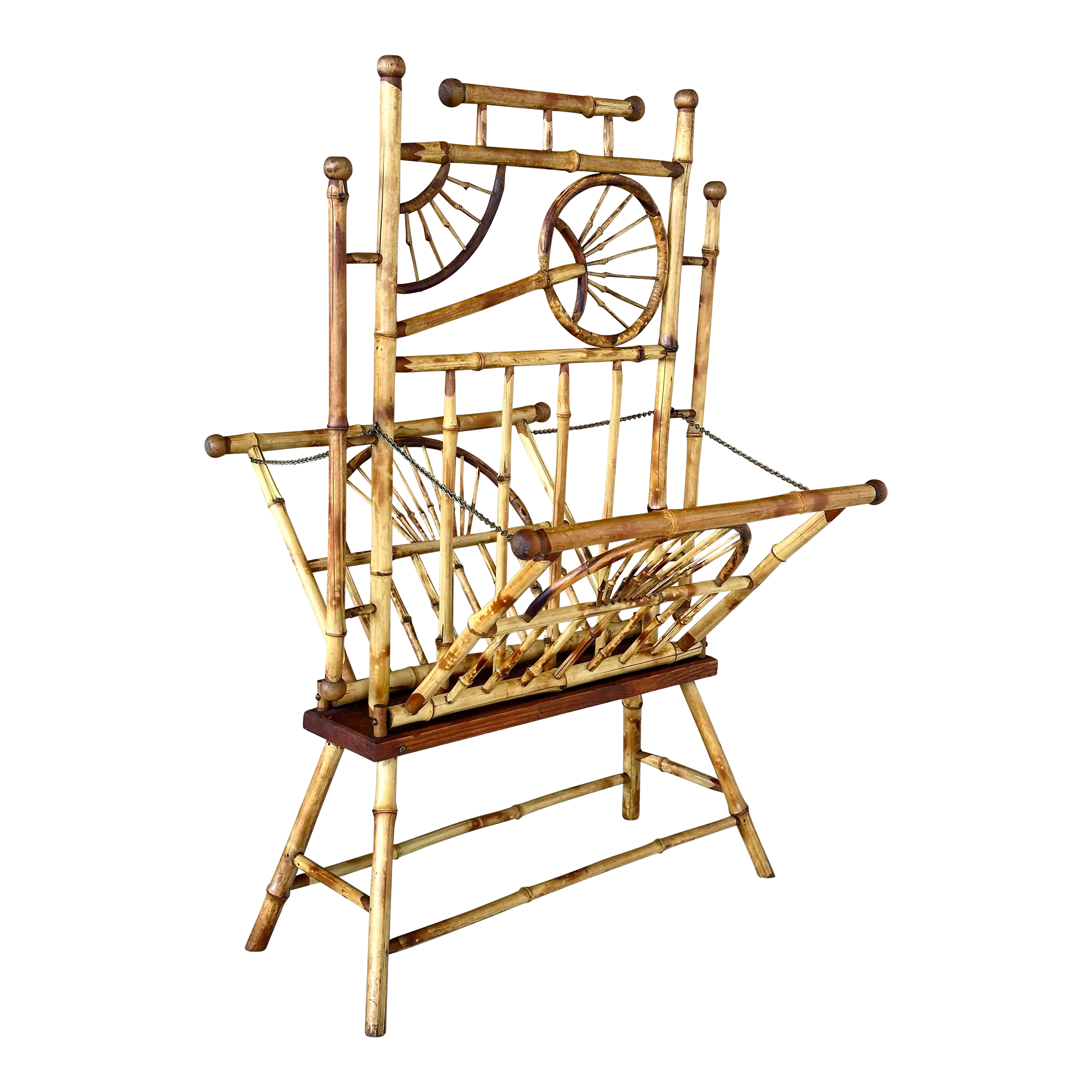 Early 20th Century English Bamboo Aesthetic Movement Fold Up Magazine ...