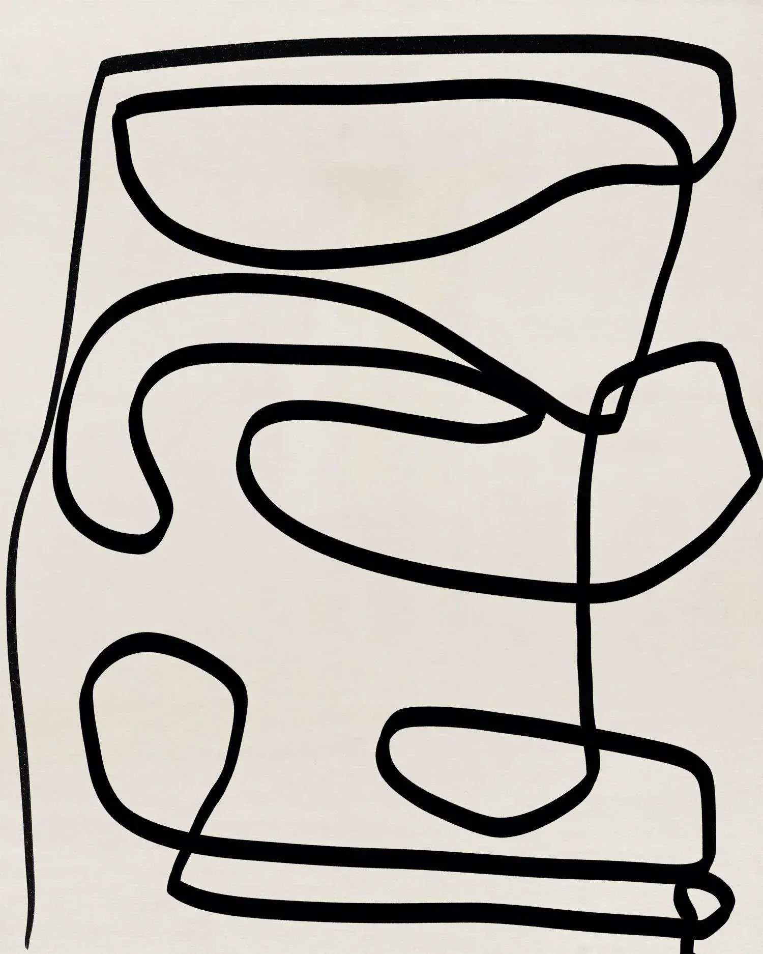 Minimalist Abstract Line Drawing | Chairish