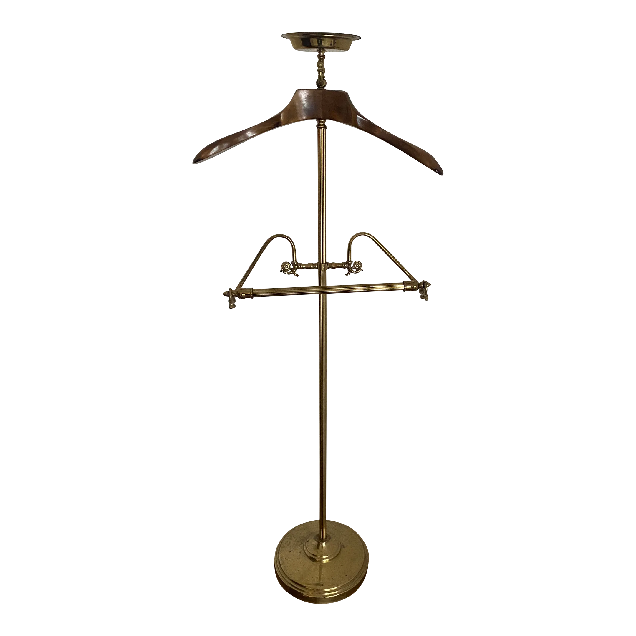 Antique Victorian Brass and Wood Valet Mens Butler With Tray in the ...