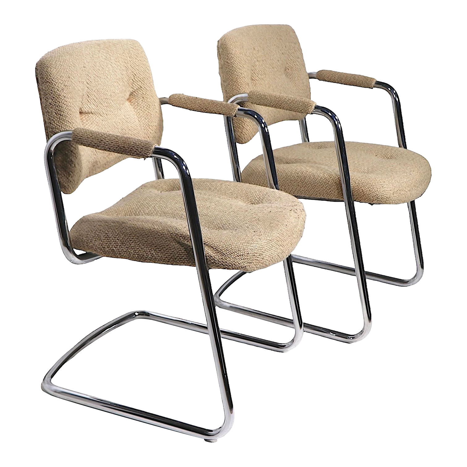 Pr. Vintage Steelcase Arm Chairs C 1970's | Chairish