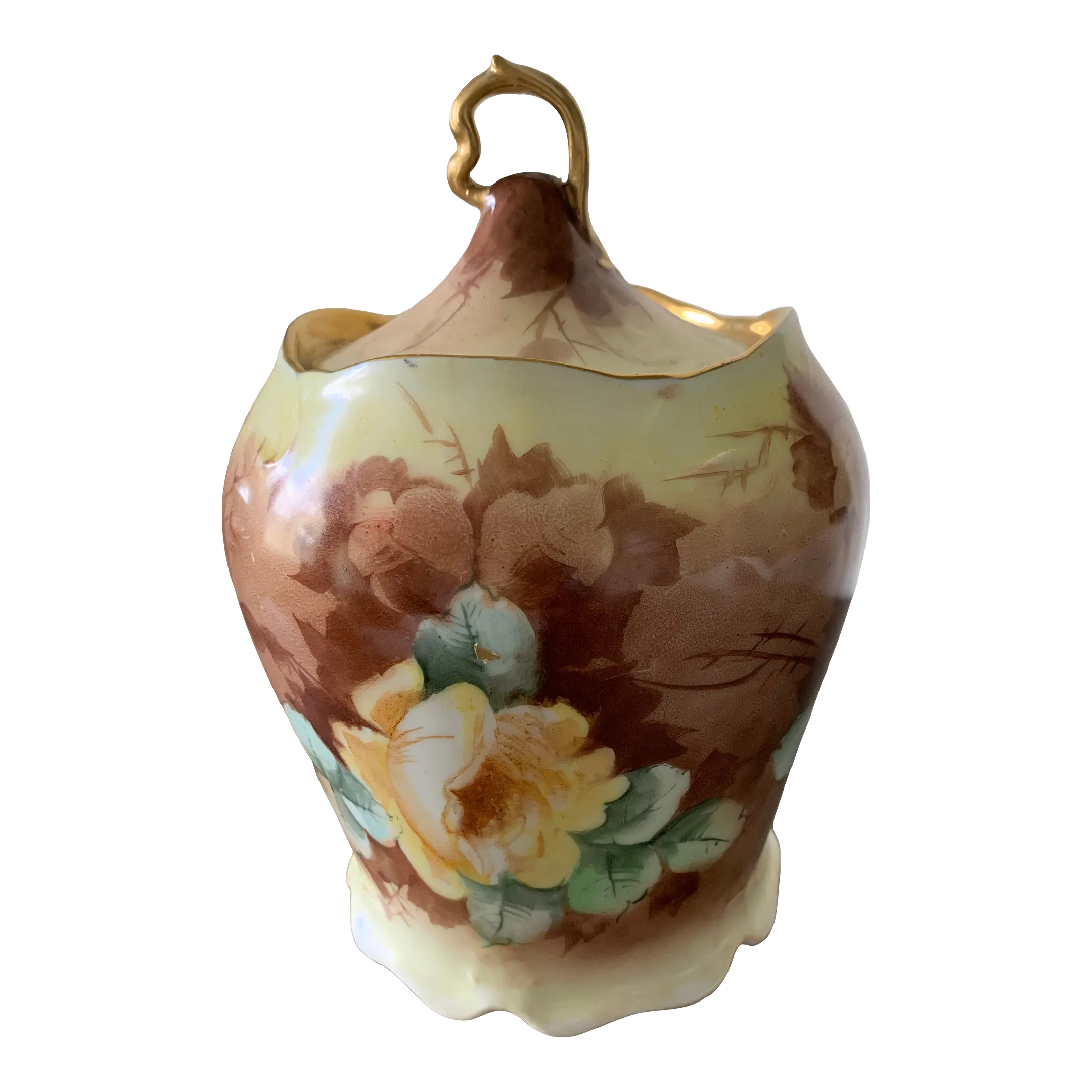 1990s Rosenthal Germany Covered Cracker Biscuit Jar Hand - Painted ...