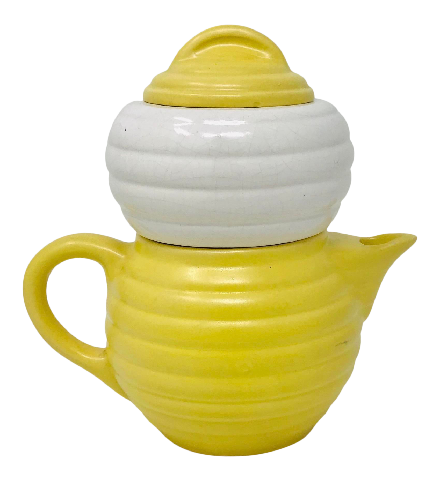Mid-Century Pottery Beehive Teapot | Chairish