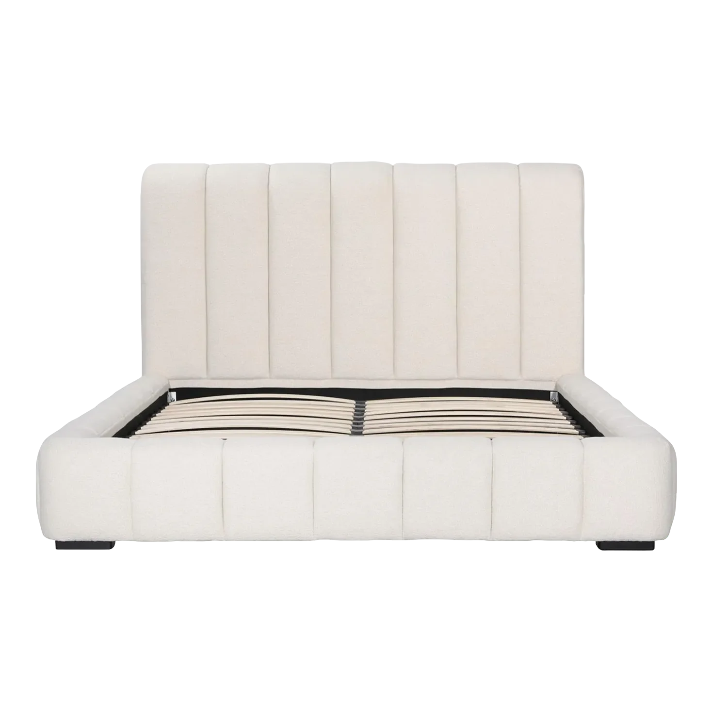Torrey Tufted Off-White Queen Bed Frame | Chairish