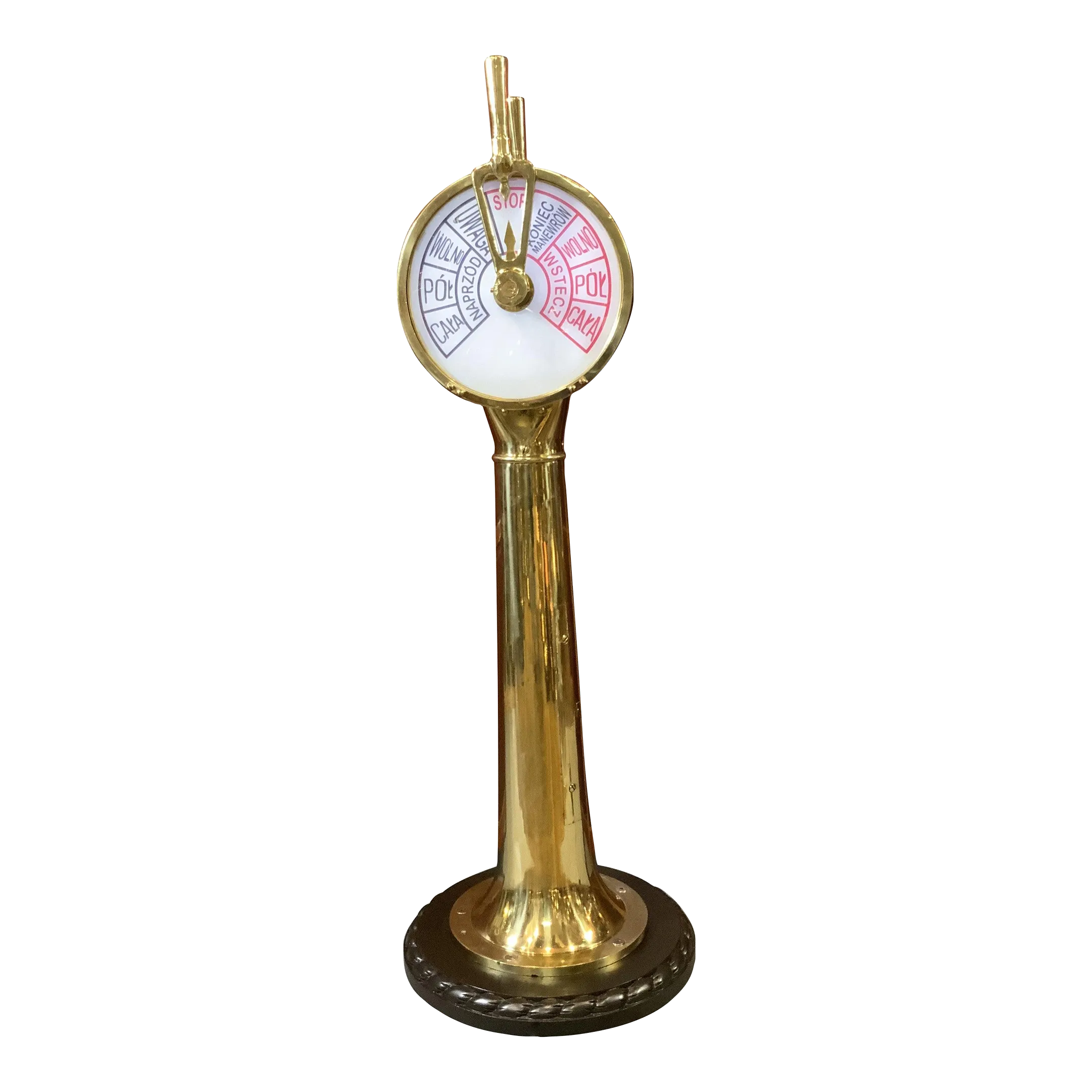 Ships Engine Order Telegraph with Polish Commands | Chairish