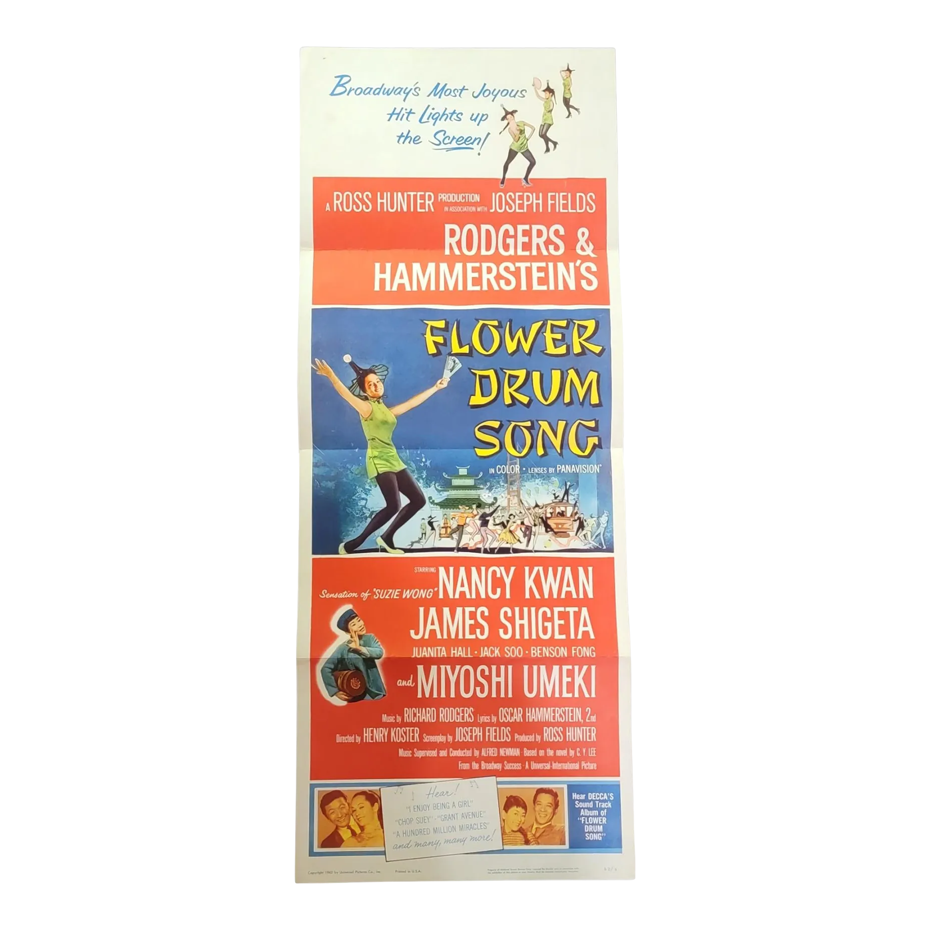 "Flower Drum Song" Nancy Kwan (1962) Us Movie Poster | Chairish