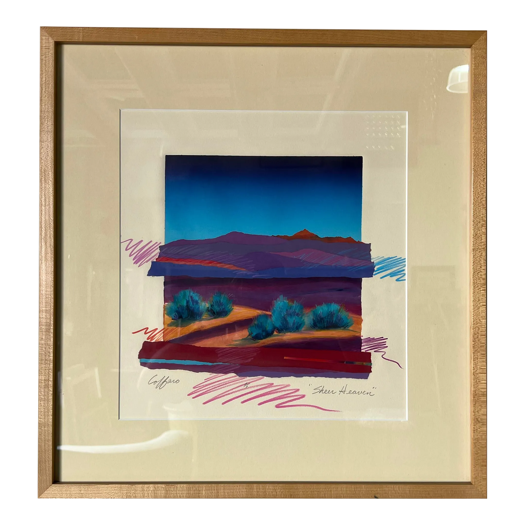 Patrick Coffaro (B. 1941) " Sheer Heaven " Mixed Media Landscape ...