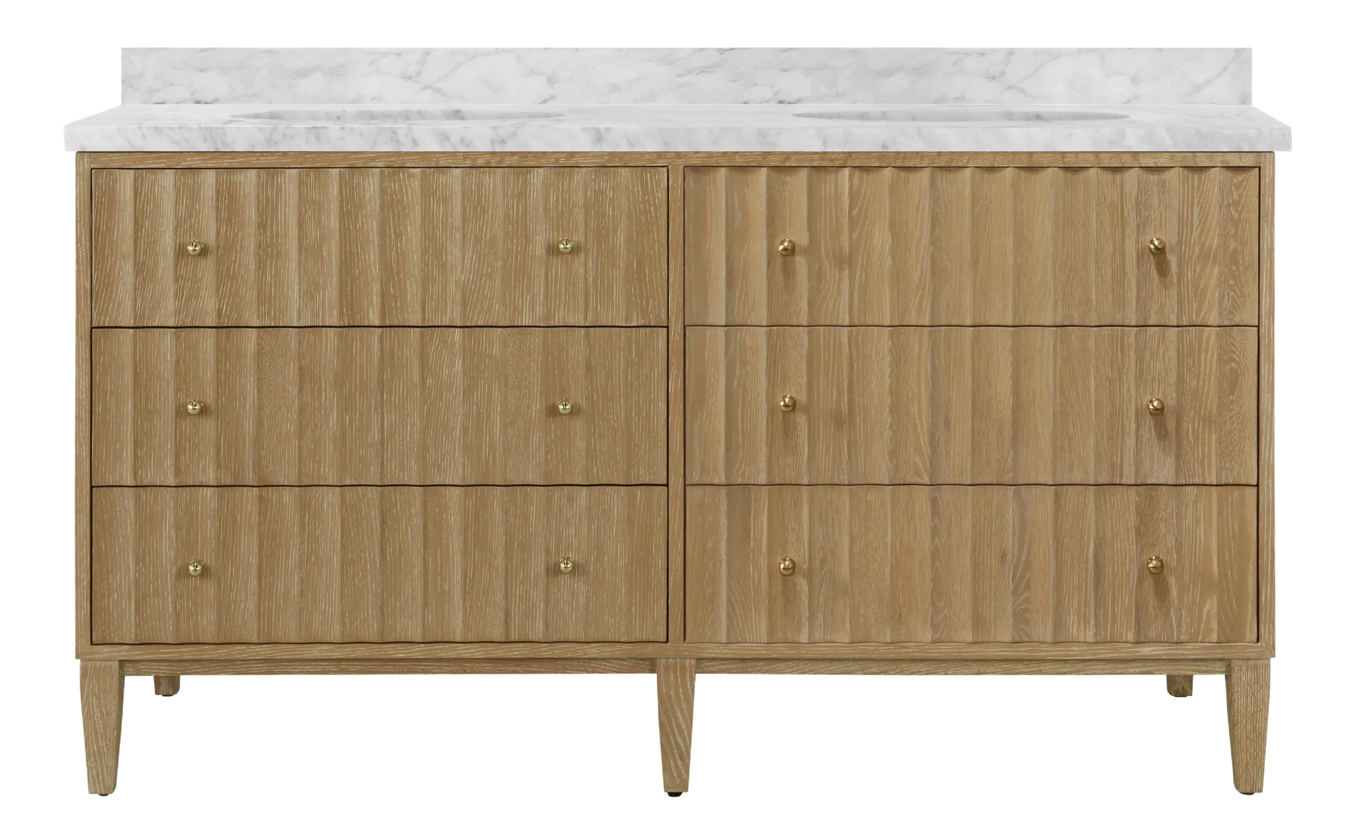 Matthew Izzo Home Odin Cerused Oak Double Sink Bath Vanity | Chairish