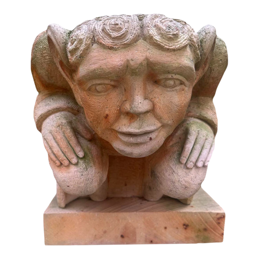 Cantera Stone Gargoyle Sculpture From Guanajuato, Mexico | Chairish