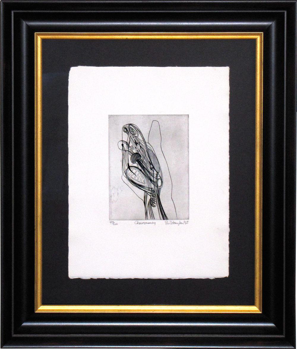 Modern Stanley Hayter Etching with Frame | Chairish