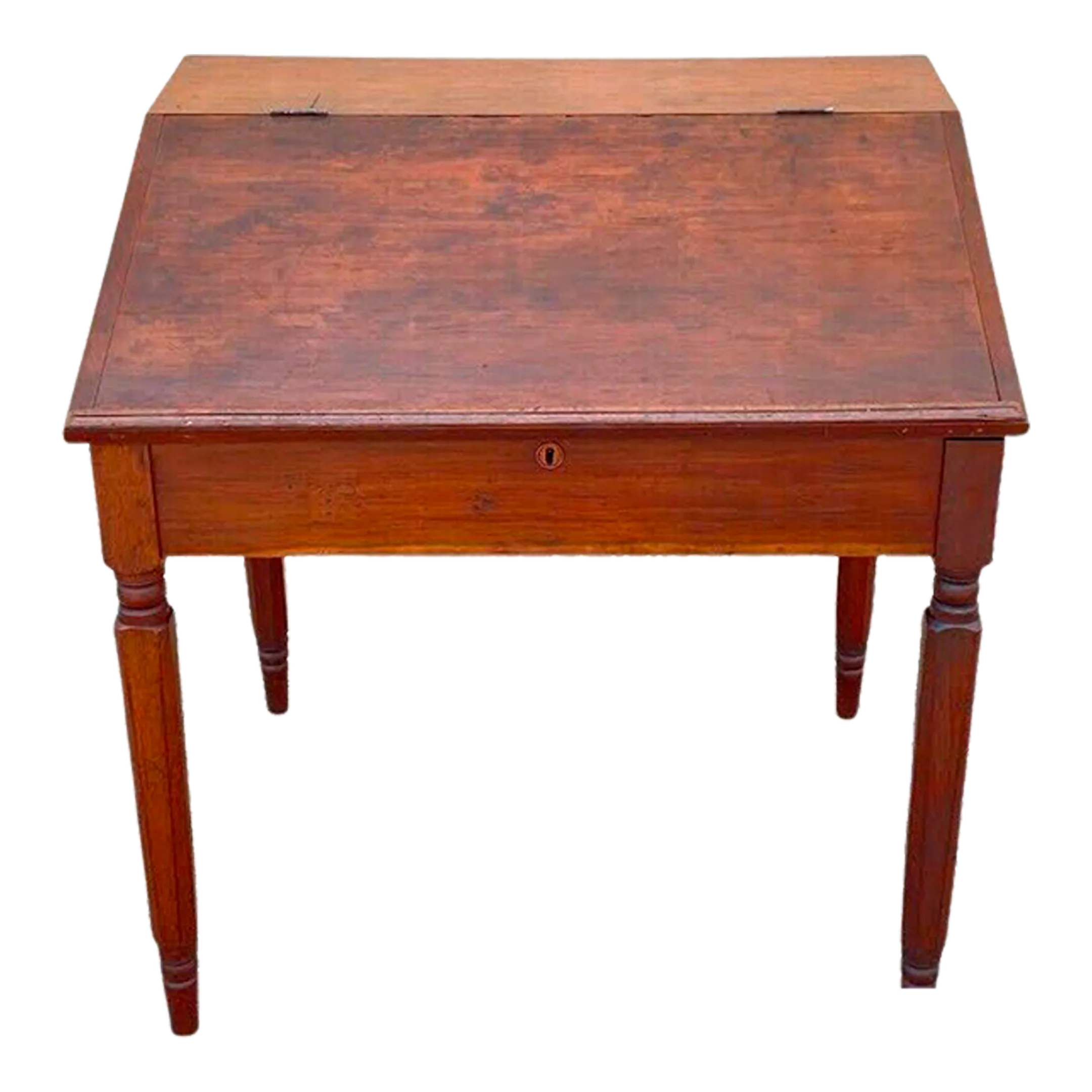 19th Century Antique Primitive Colonial Cherry Walnut Tall Schoolmaster ...