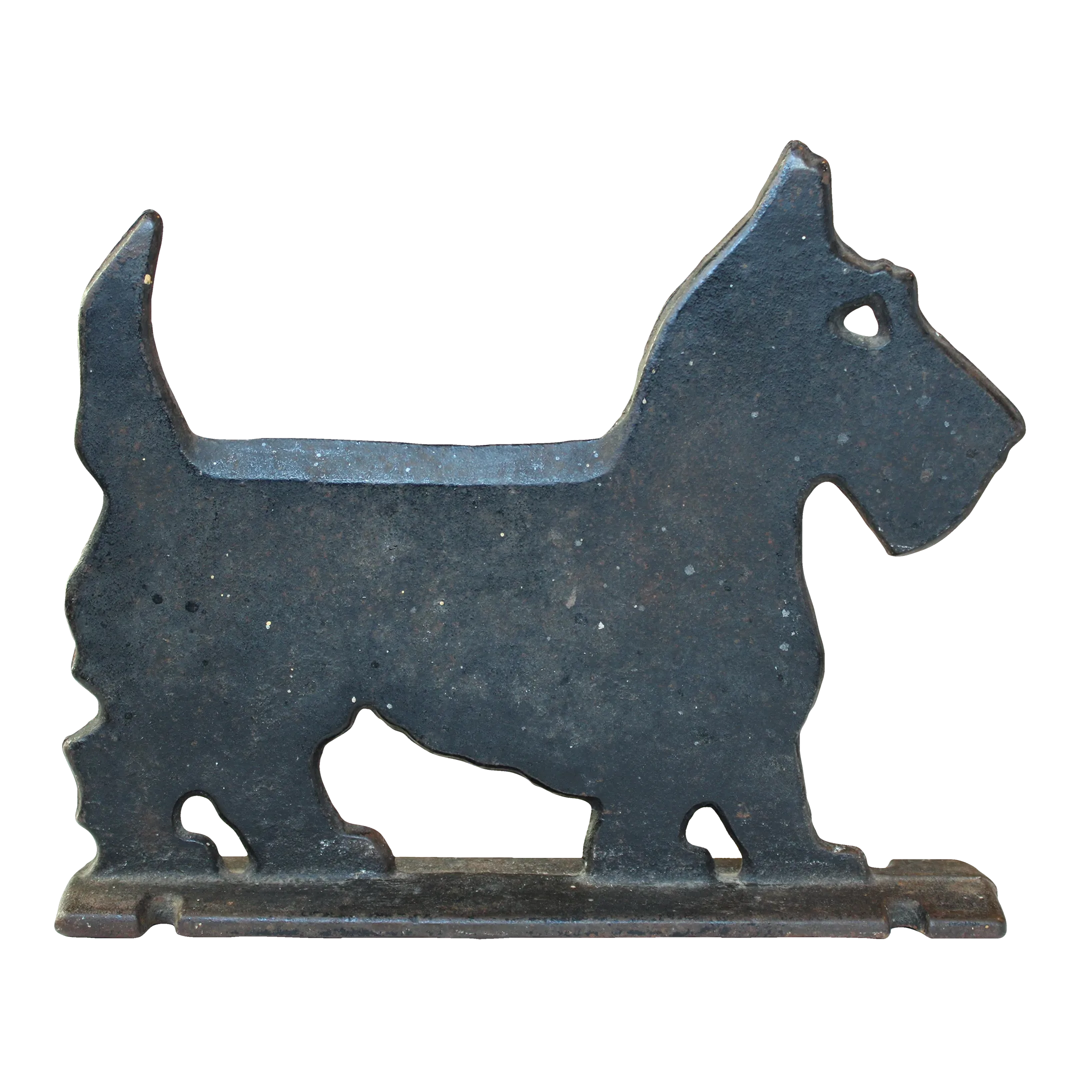 Early 20th Century Cast Iron Scotty Dog Boot Scraper/Door Stop | Chairish