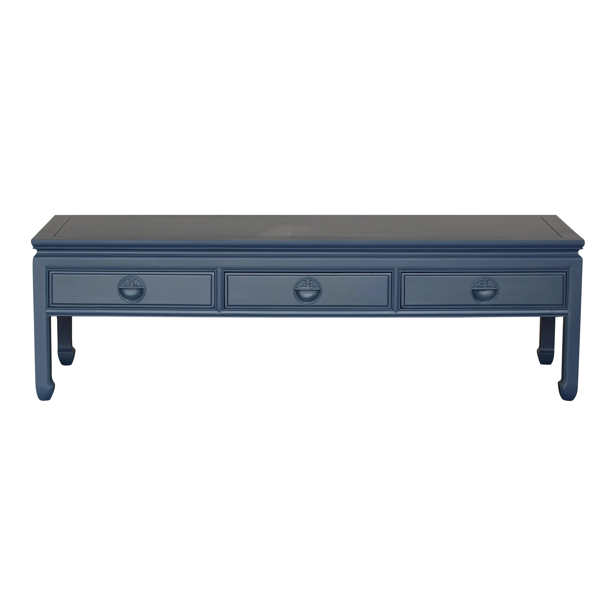 Vintage Asian Style Blue Coffee Table | Chairish