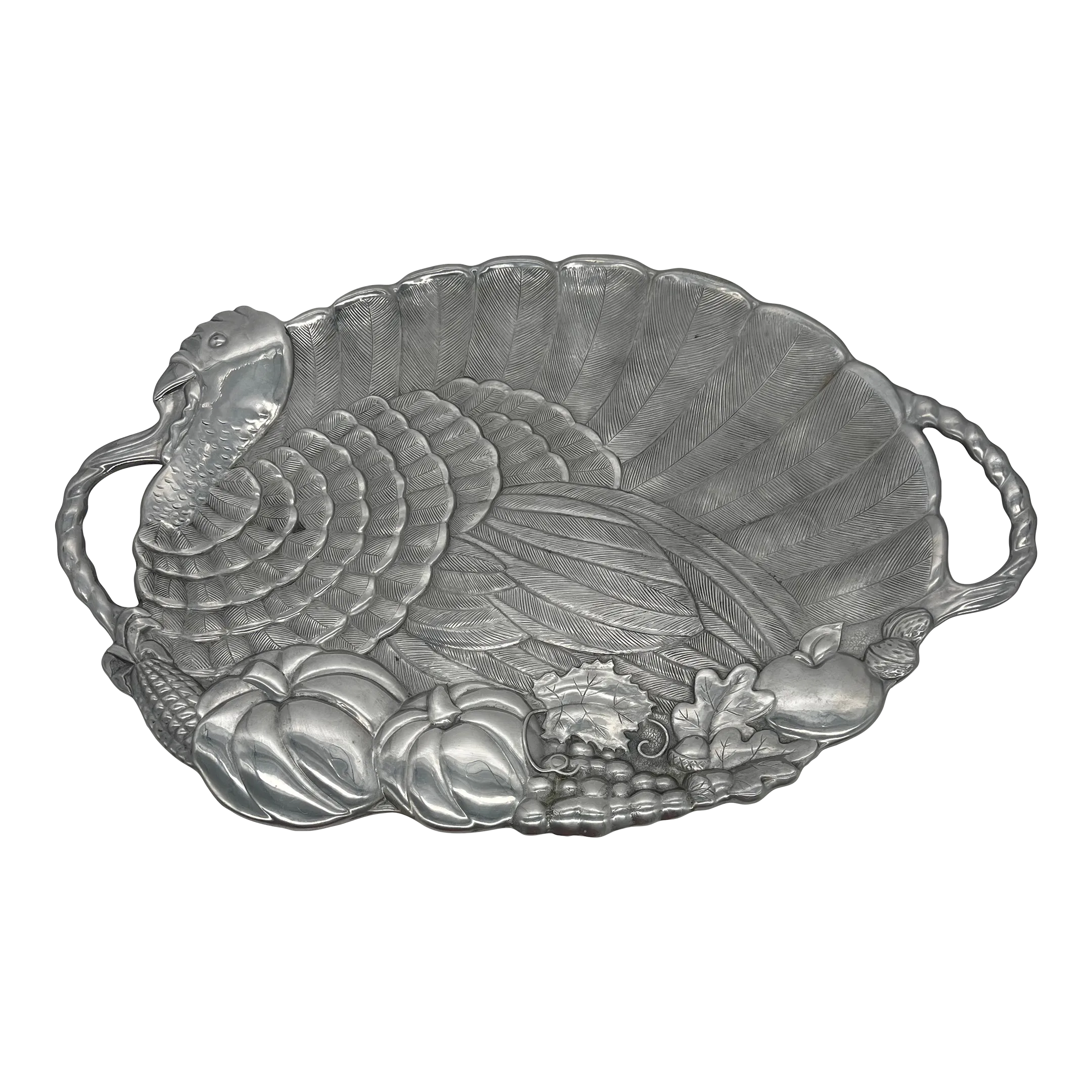 Vintage Lenox Metalware Turkey Platter | Chairish