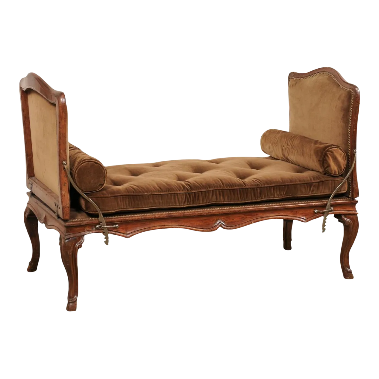 18th Century French Upholstered & Reclining Bench | Chairish