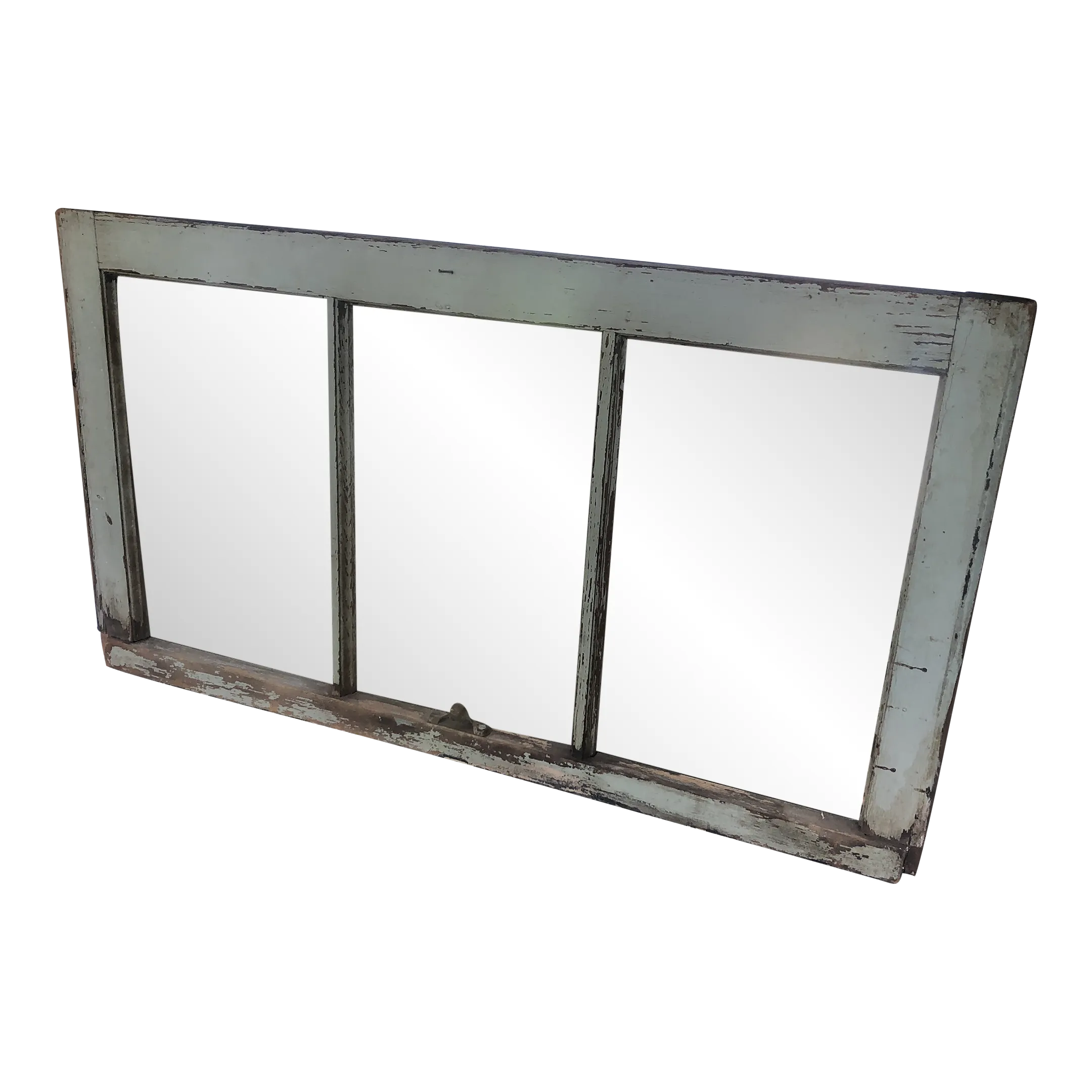 1950s Wood Window Frame With New Mirrored Glass | Chairish