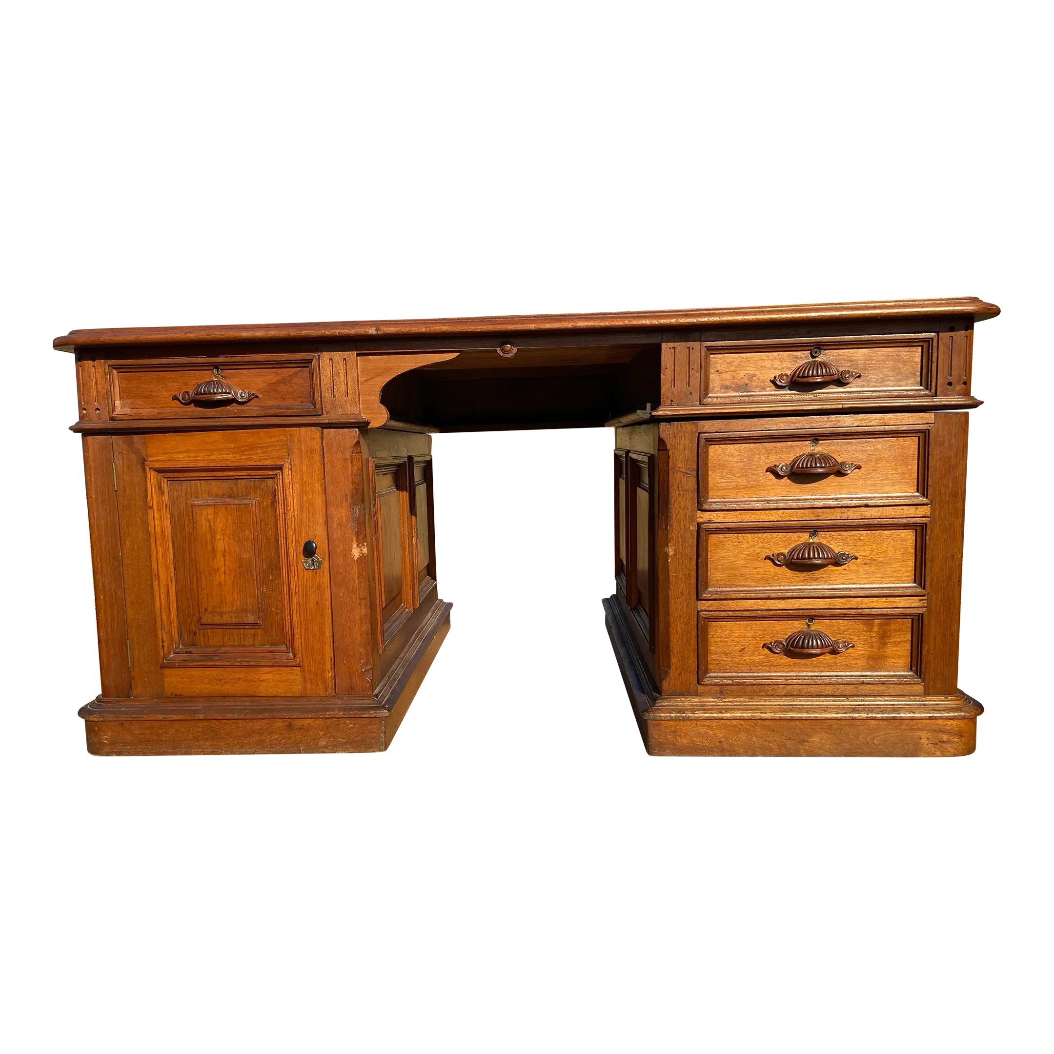 1910s Antique Victorian Partners Desk