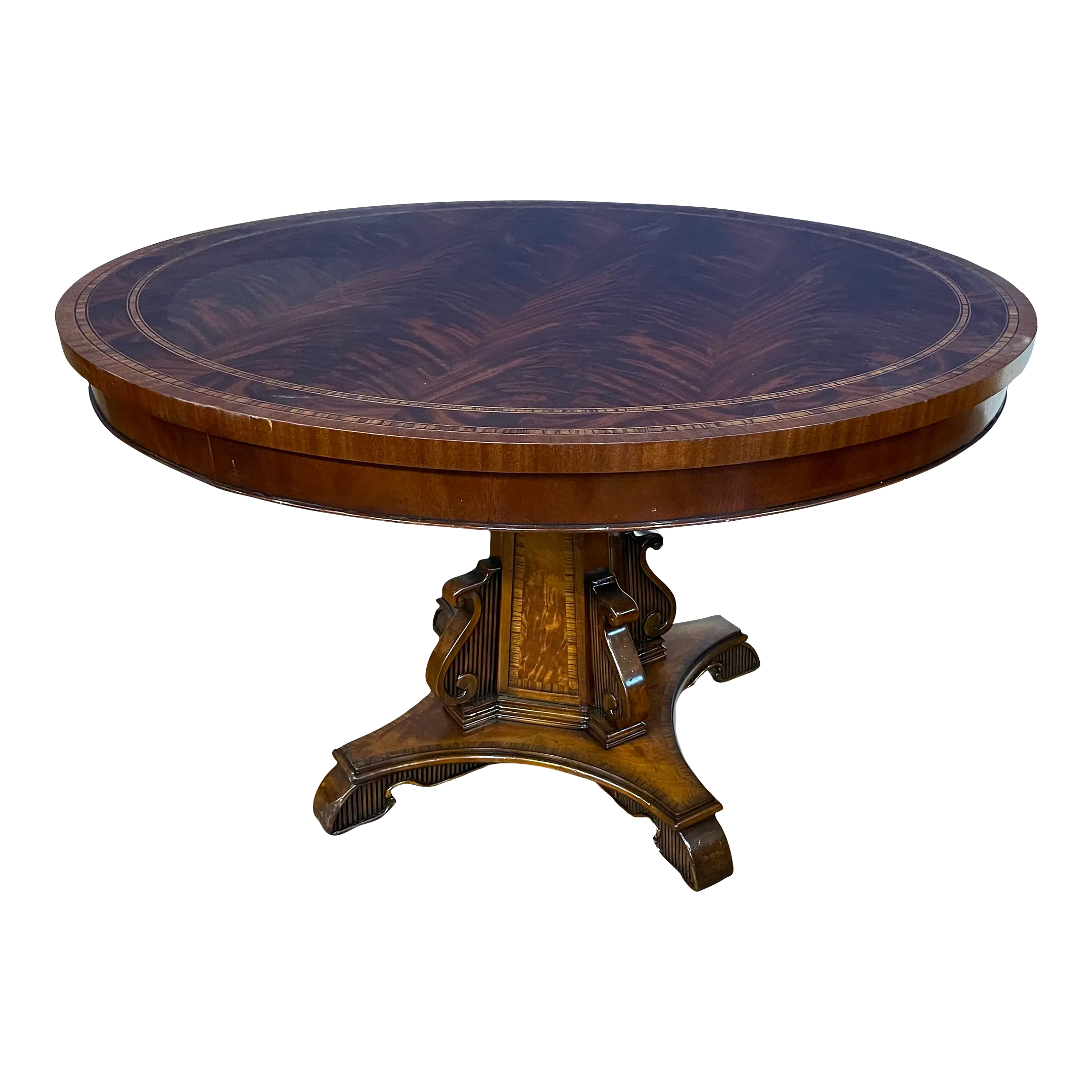 Regency 48” Round Foyer Table by Leighton Hall - Showroom Sample | Chairish