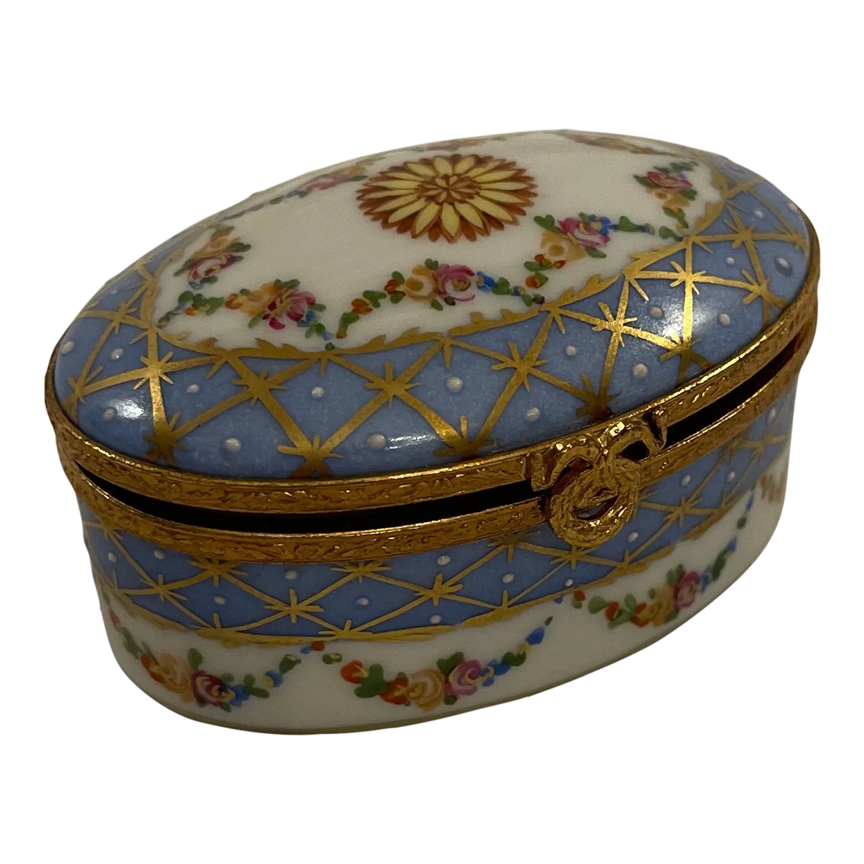 Mid 20th Century Limoges French Porcelain Box | Chairish