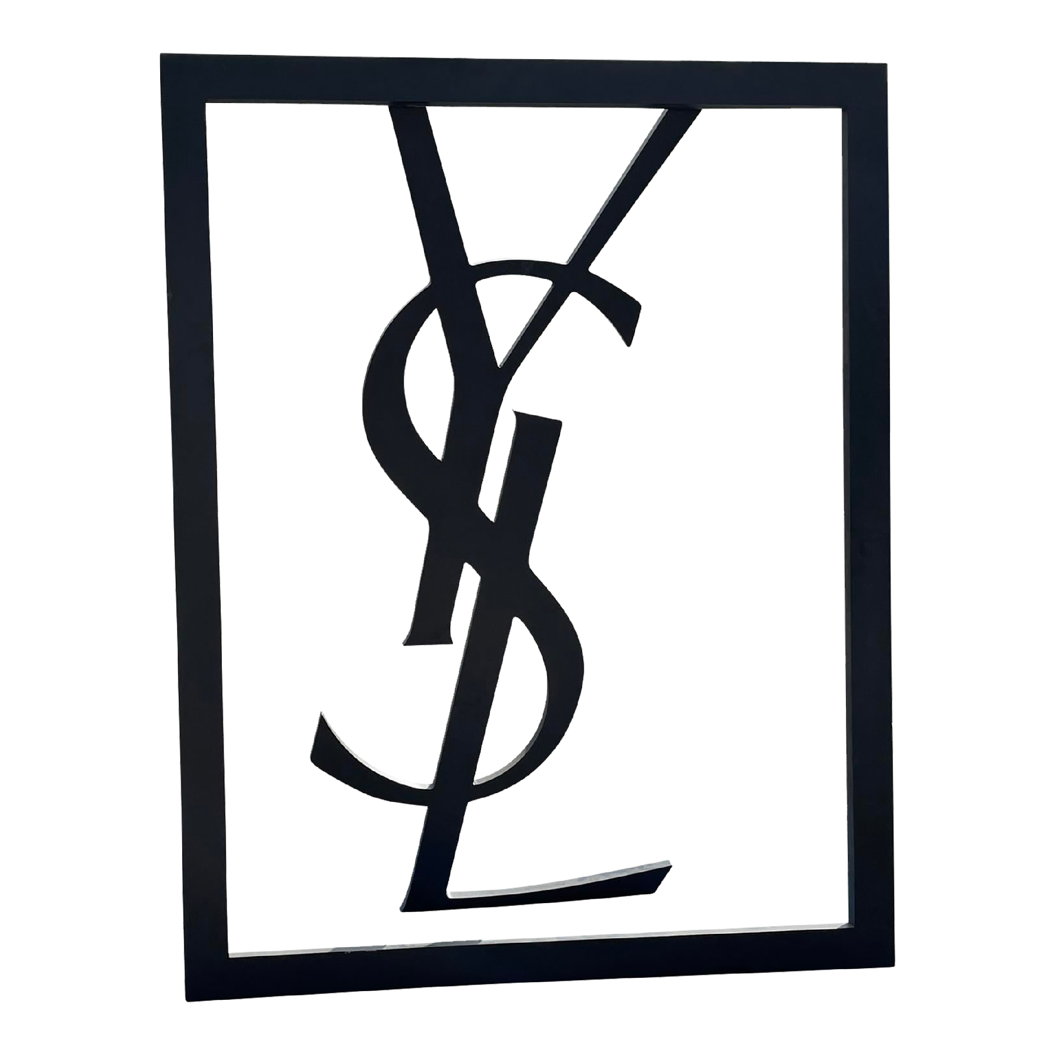 Large 1980s Yves St. Laurent Ysl Standing Logo Advertisement Decor ...