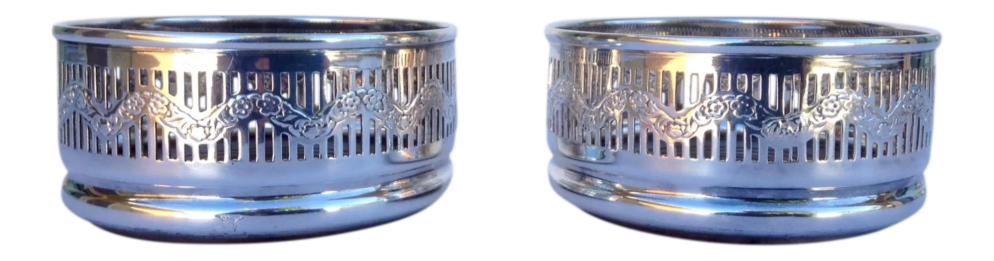 Vintage C.1950's English Apollo Silver Plate & Wood Wine Caddy's - Set ...