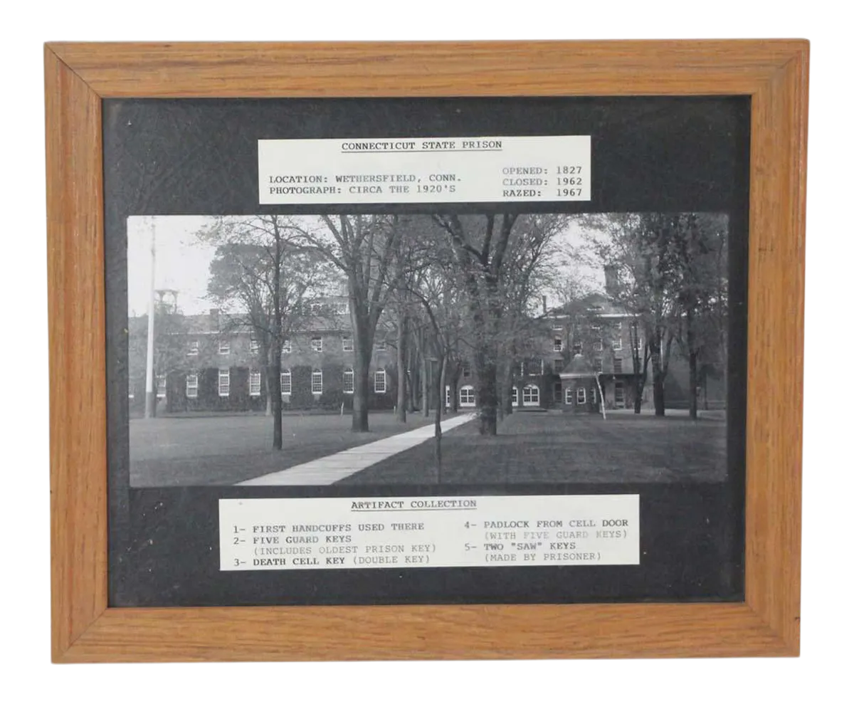 1920s Connecticut State Prison Framed Photograph | Chairish
