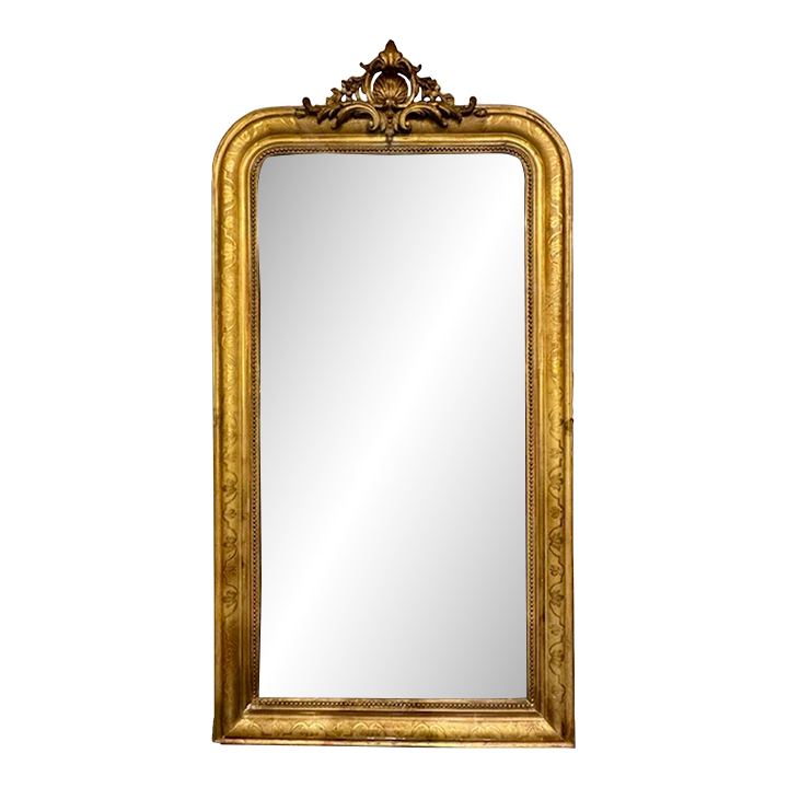 Louis Philippe Mirror With Original Water Gilding | Chairish
