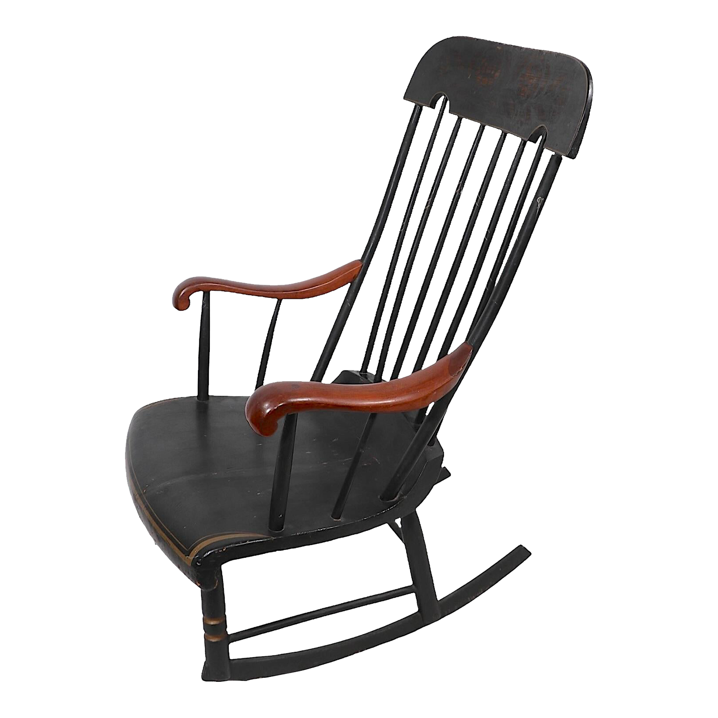 19th C Stenciled Boston Rocker | Chairish