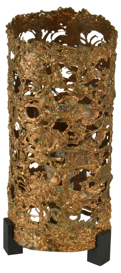 Relief Copper Table Lamp by Aimo Tukiainen Finland, 1970s | Chairish