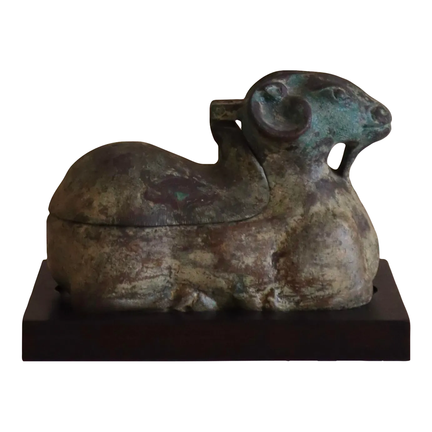 1940s Lidded Iron Ram Figure | Chairish