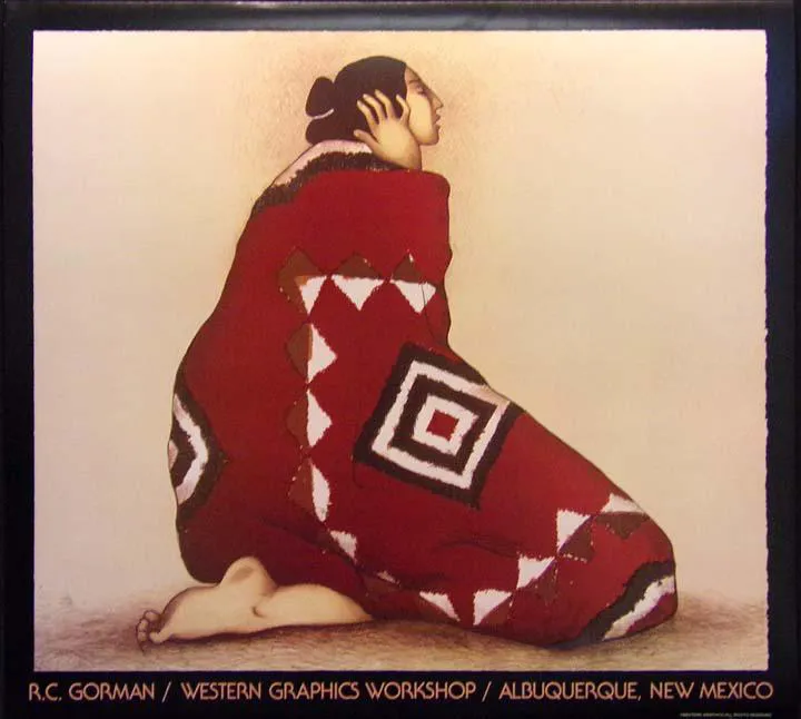1990s Albuquerque Gallery RC Gorman Exhibition Poster | Chairish