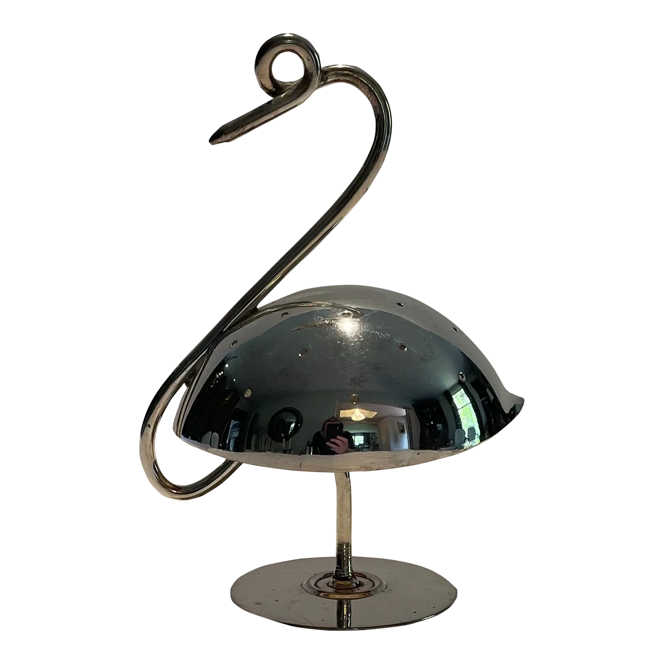Vintage Napier Swan Silver-Plate Cocktail Toothpick Holder | Chairish