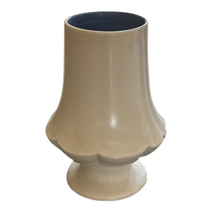 1930s RumRill Pottery Vase With Blue Interior | Chairish