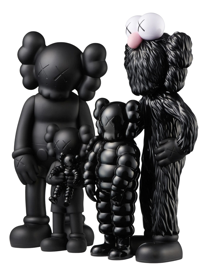 Kaws, Family Figures, Black Version, 2021, Painted Cast Vinyl | Chairish