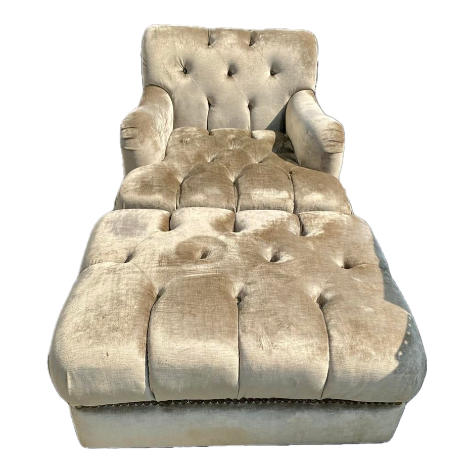 Marge Carson Alexander Chair and Ottoman Set | Chairish