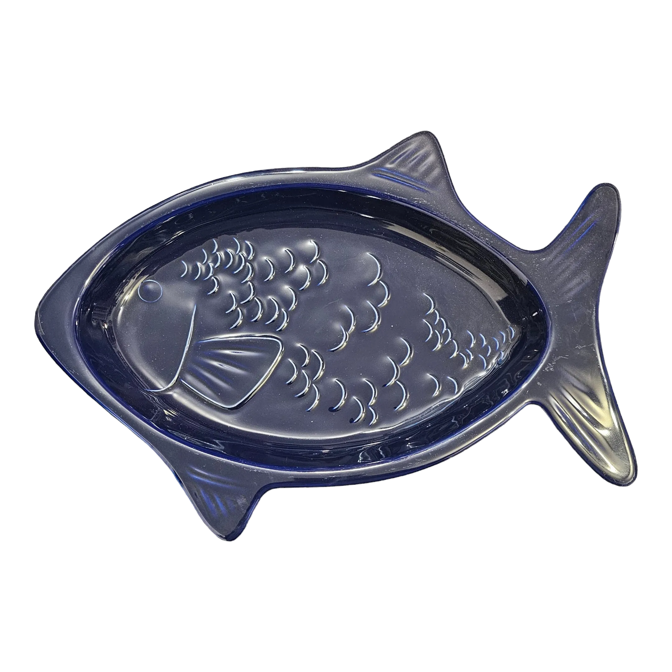 Cobalt Blue Chantal Fish Platter Serving Plate 16" | Chairish