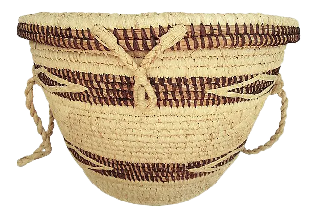 Native American Tribal Woven Basket | Chairish