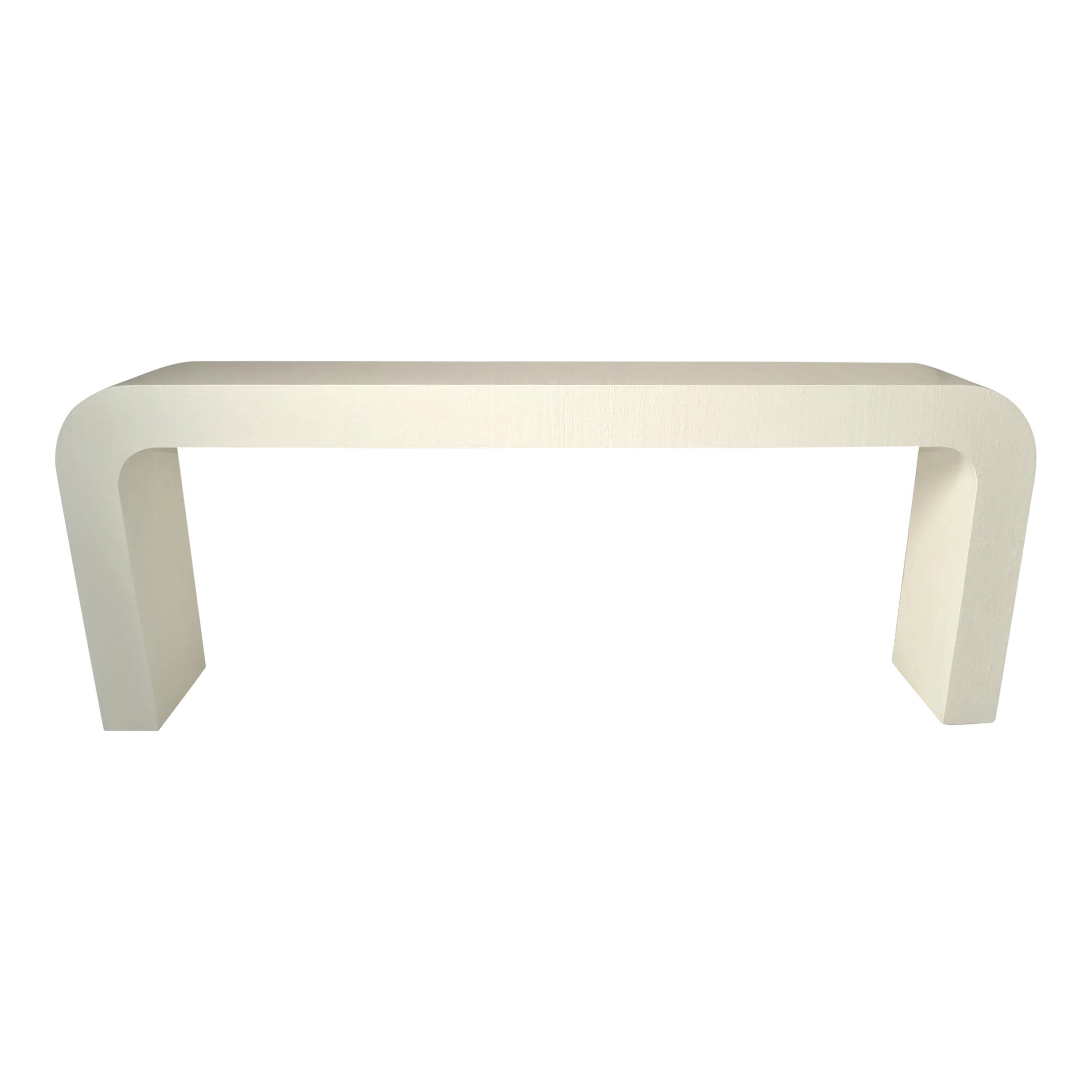 Karl Springer Style Mid-Century Modern Long Textured Console Table 1980 ...