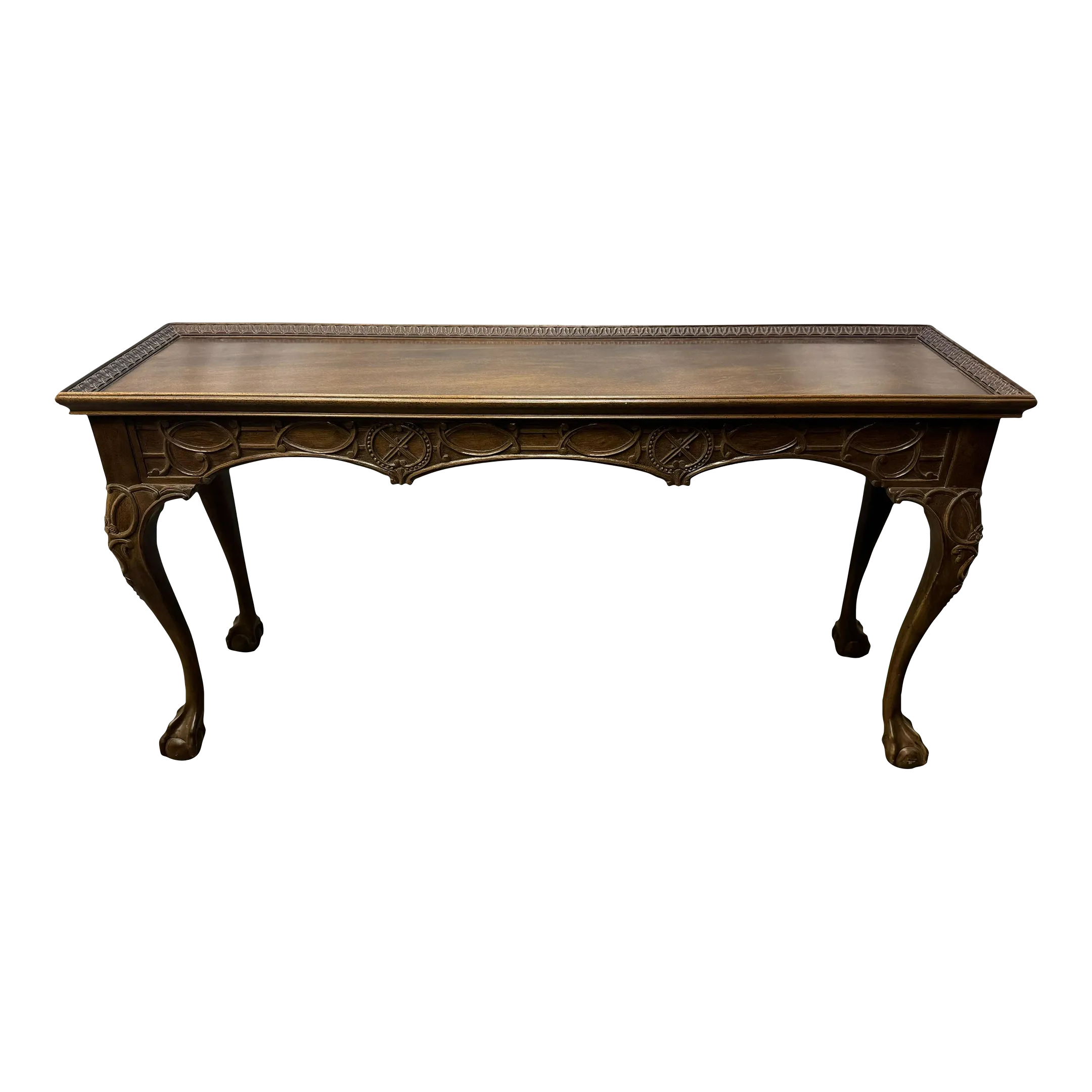 Vintage Henredon Traditional Regency Style Mahogany Console Table ...