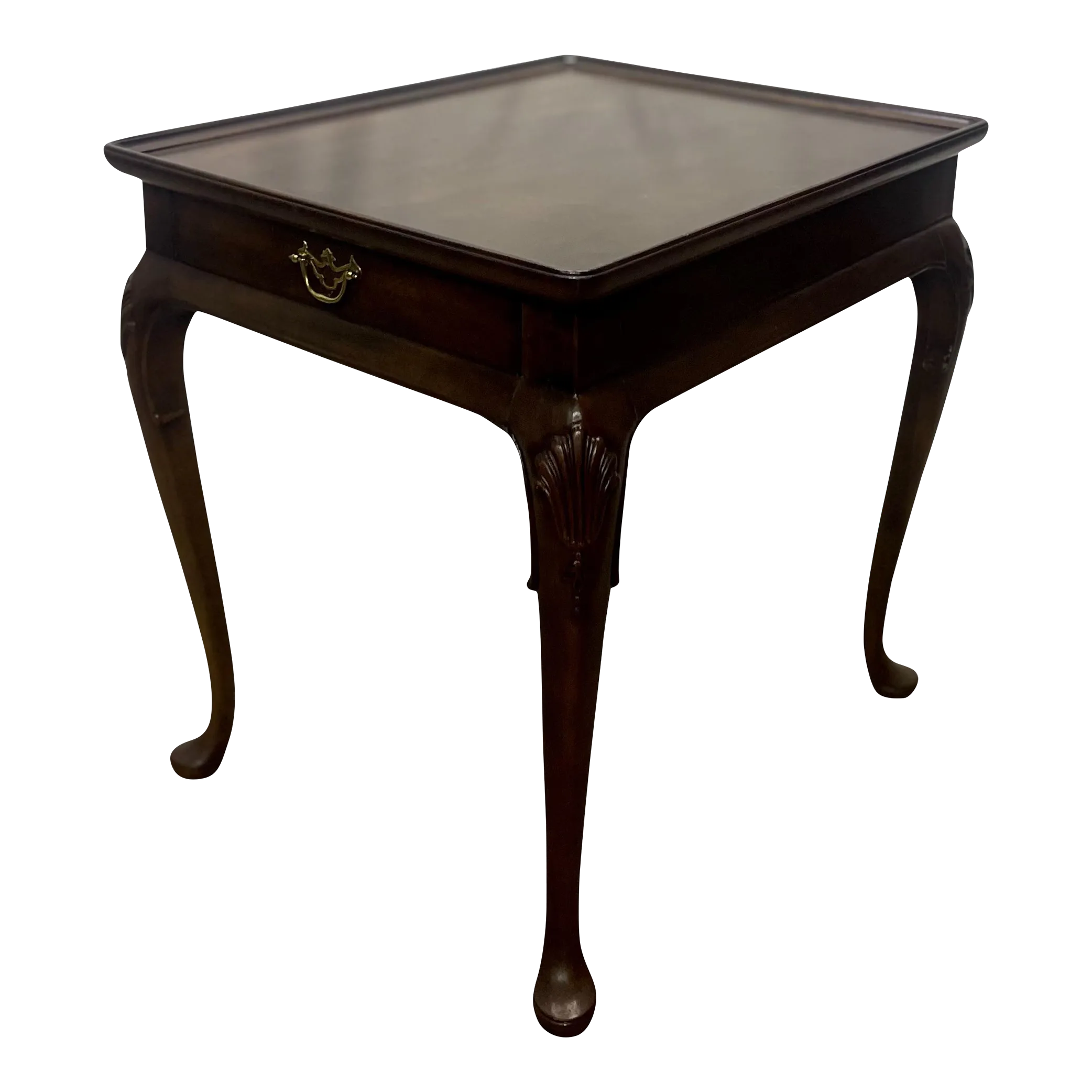 Vintage Henredon Aston Court Collection Queen Anne Style Mahogany Side ...