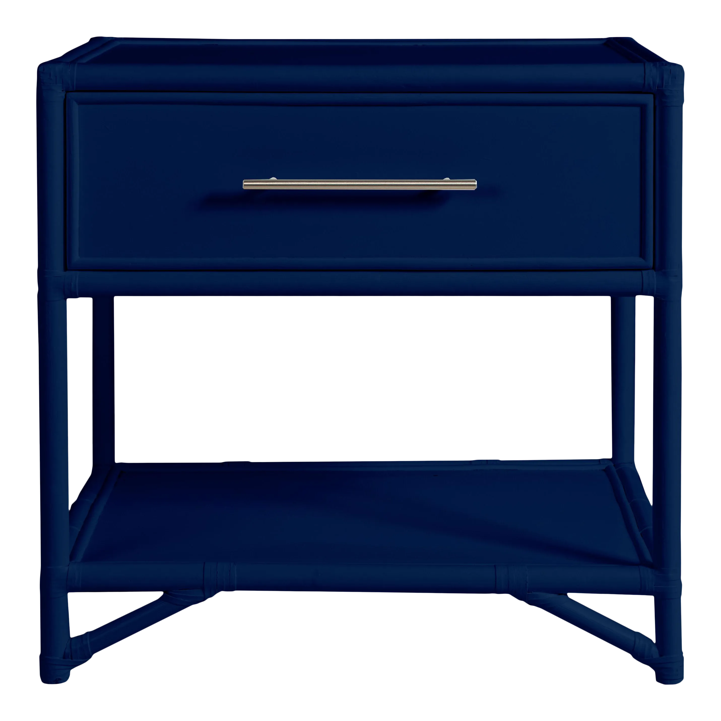 Olympia One-Drawer Nightstand in Navy | Chairish