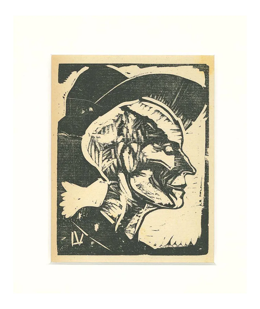 Lorenzo Viani - Portrait - Original Woodcut - 1930 | Chairish