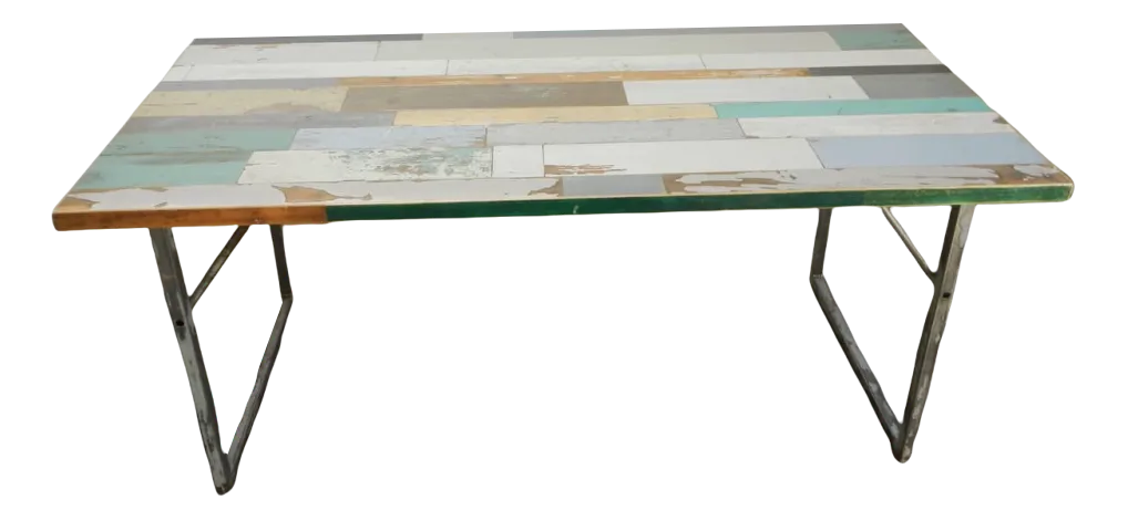 Patchwork Folding Table, 1960s | Chairish