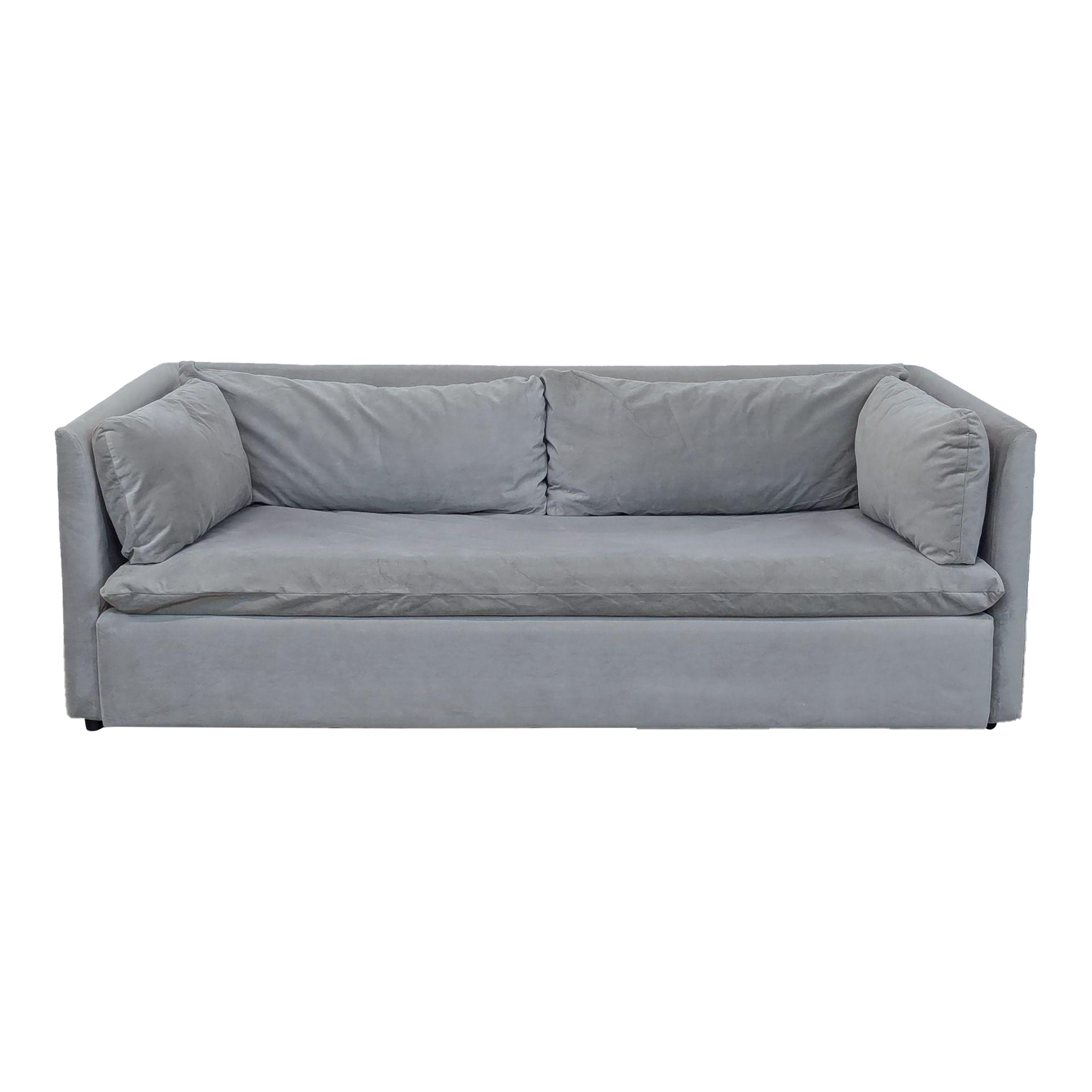 West Elm Shelter Sofa With Performance Velvet Upholstery Chairish