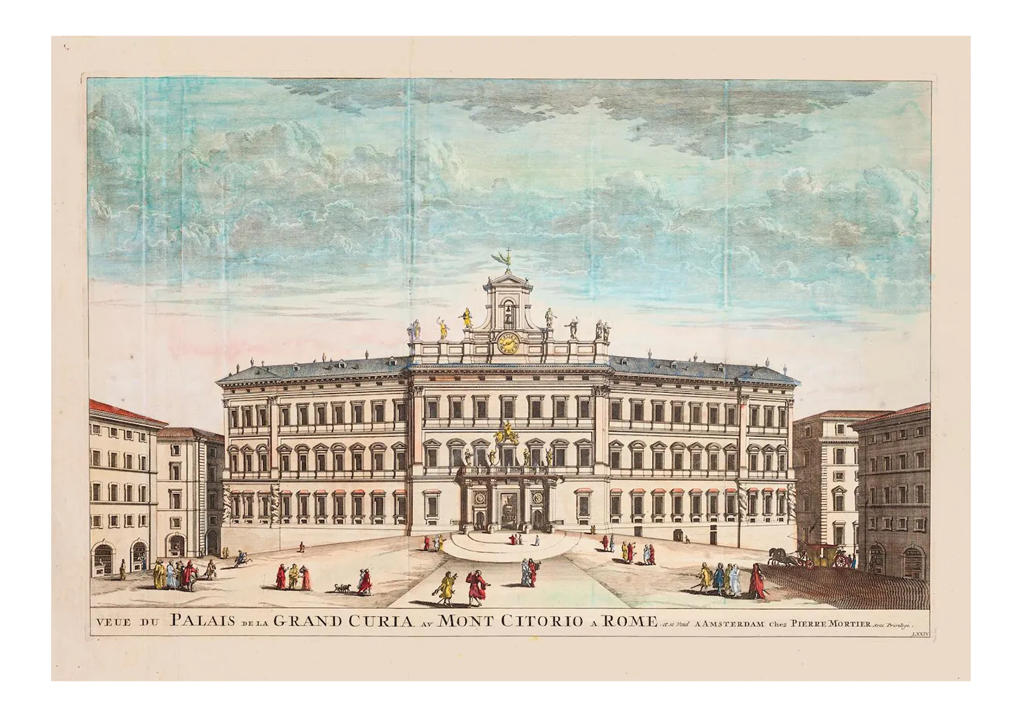 Pierre Mortier - Great Curia Palace - Original Etching - 17th Century ...
