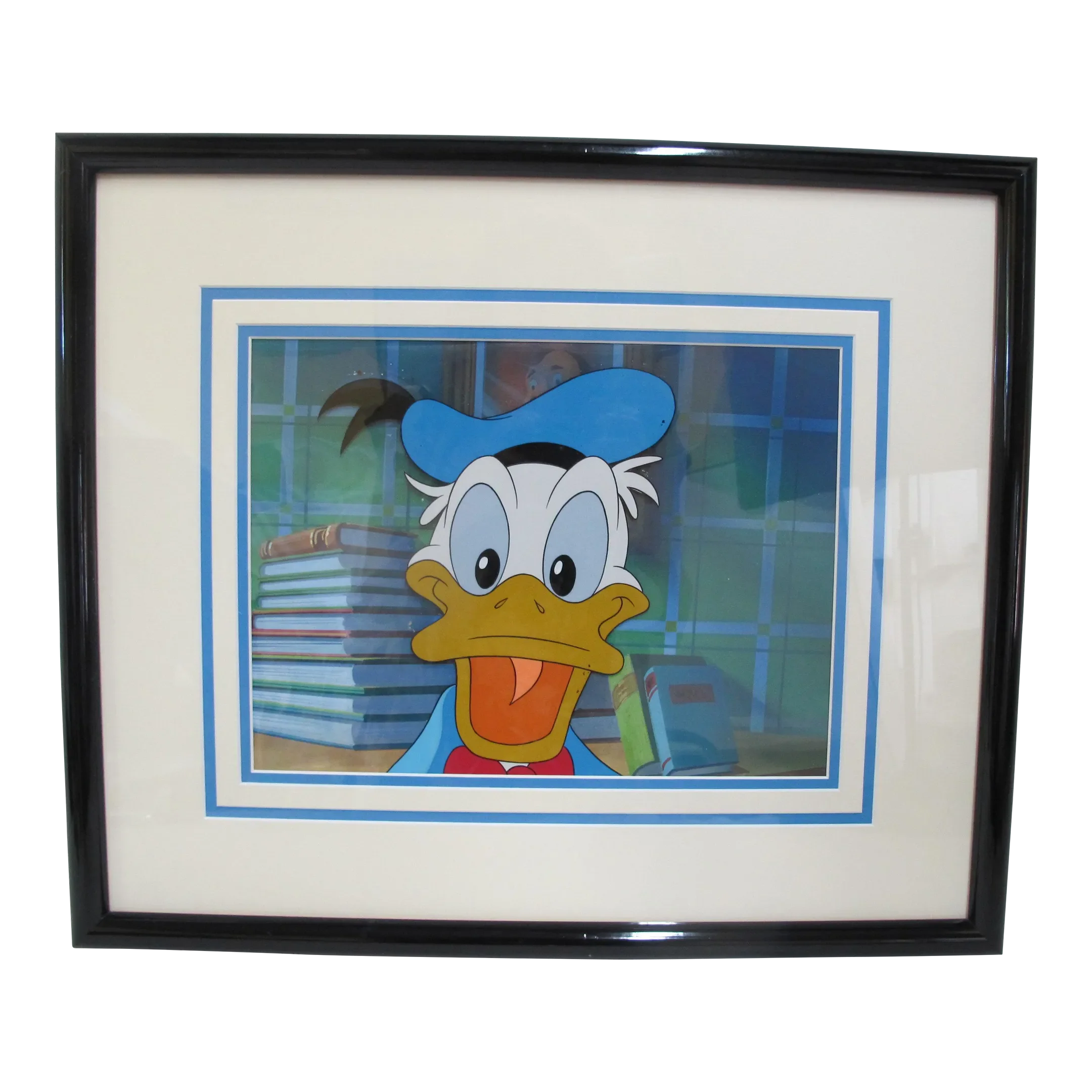 Donald Duck Full Face Framed Original Walt Disney Animation Cel | Chairish