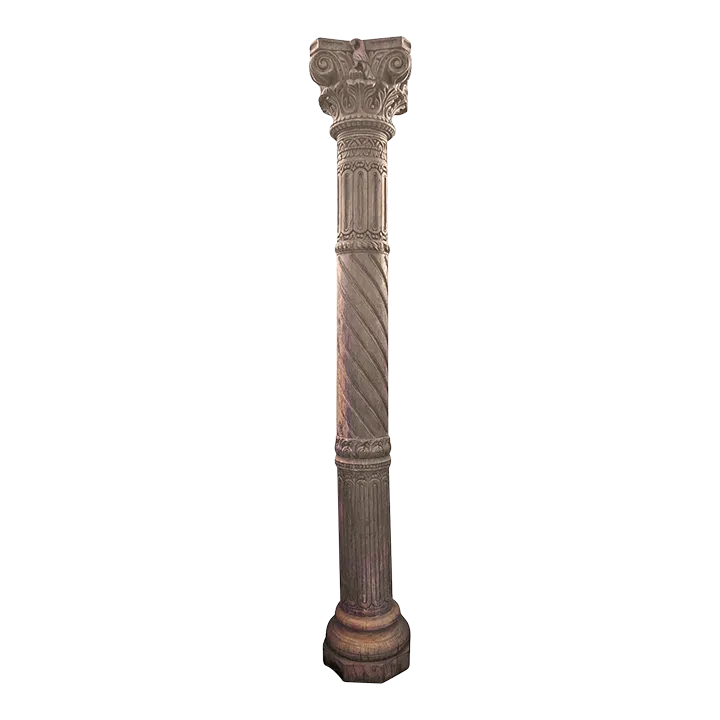 Vintage Teak Wood Column | Chairish