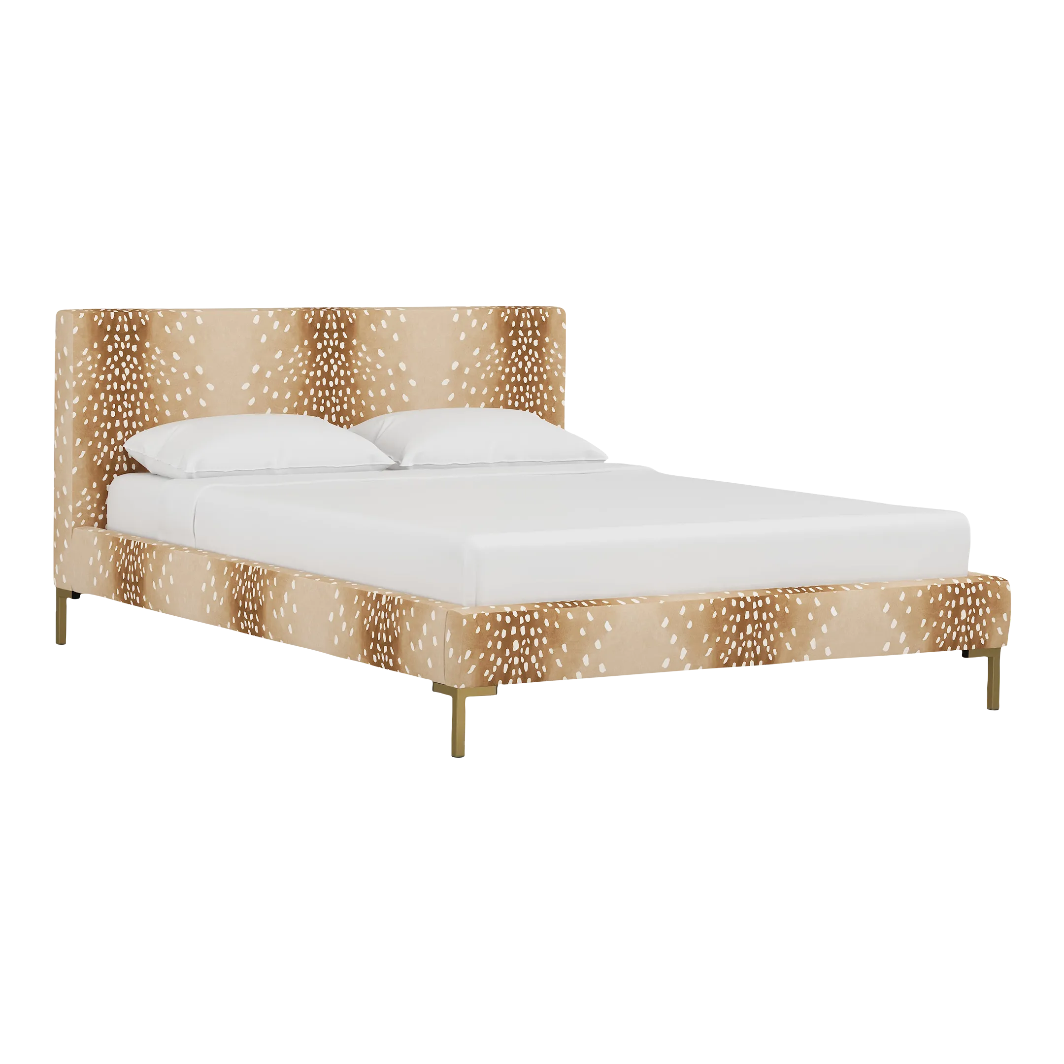 Norah Platform Bed in Natural Fawn, Full/Double | Chairish