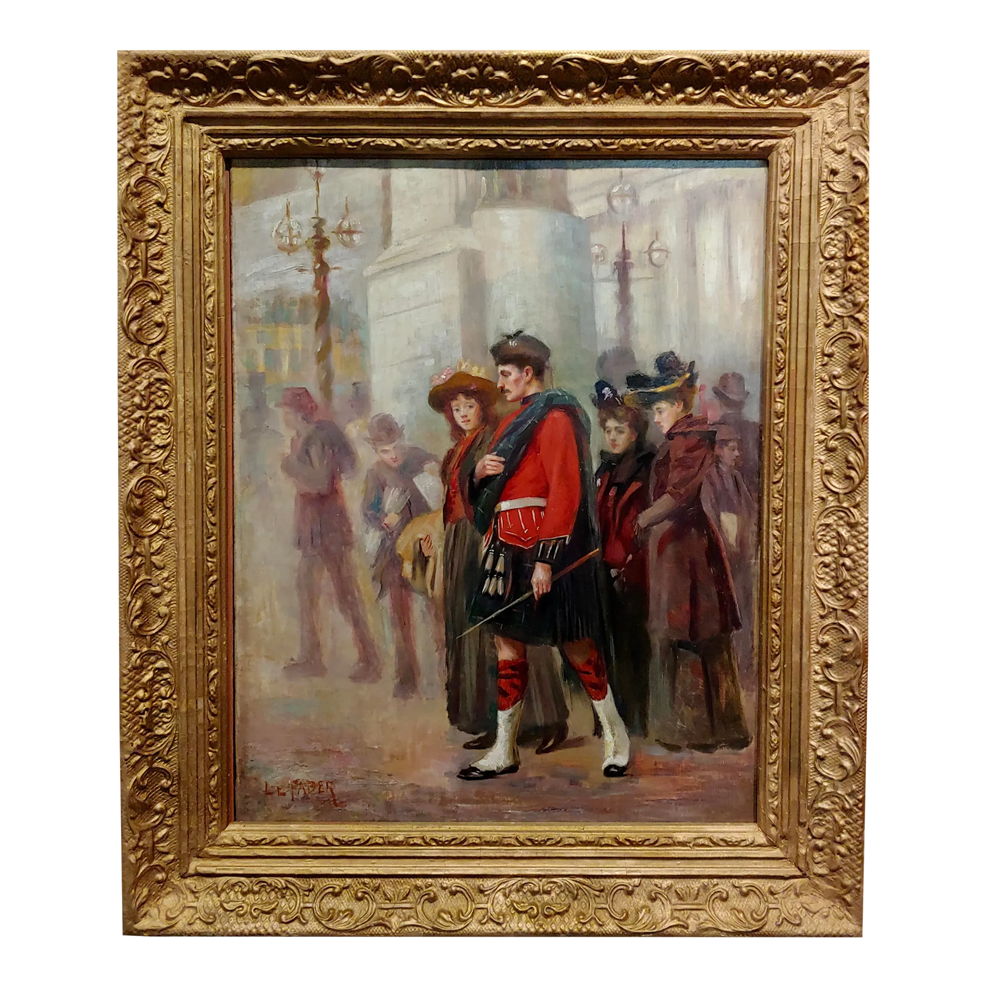 Ludwig Ernest Faber- Scottish in Uniform Waking With His Wife in ...