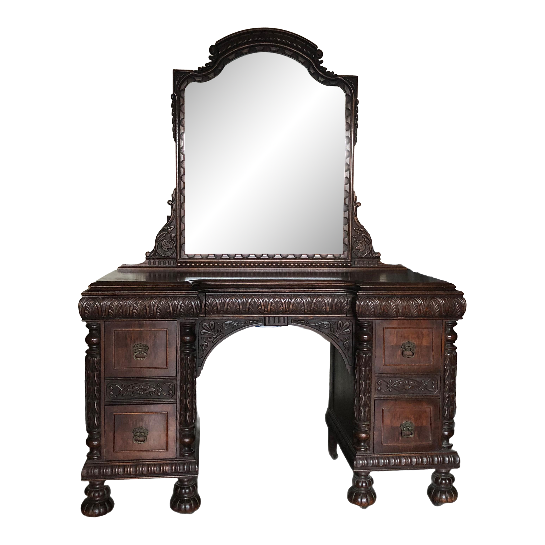 1930s Thomasville Chair Company Renaissance Revival Vanity With Mirror