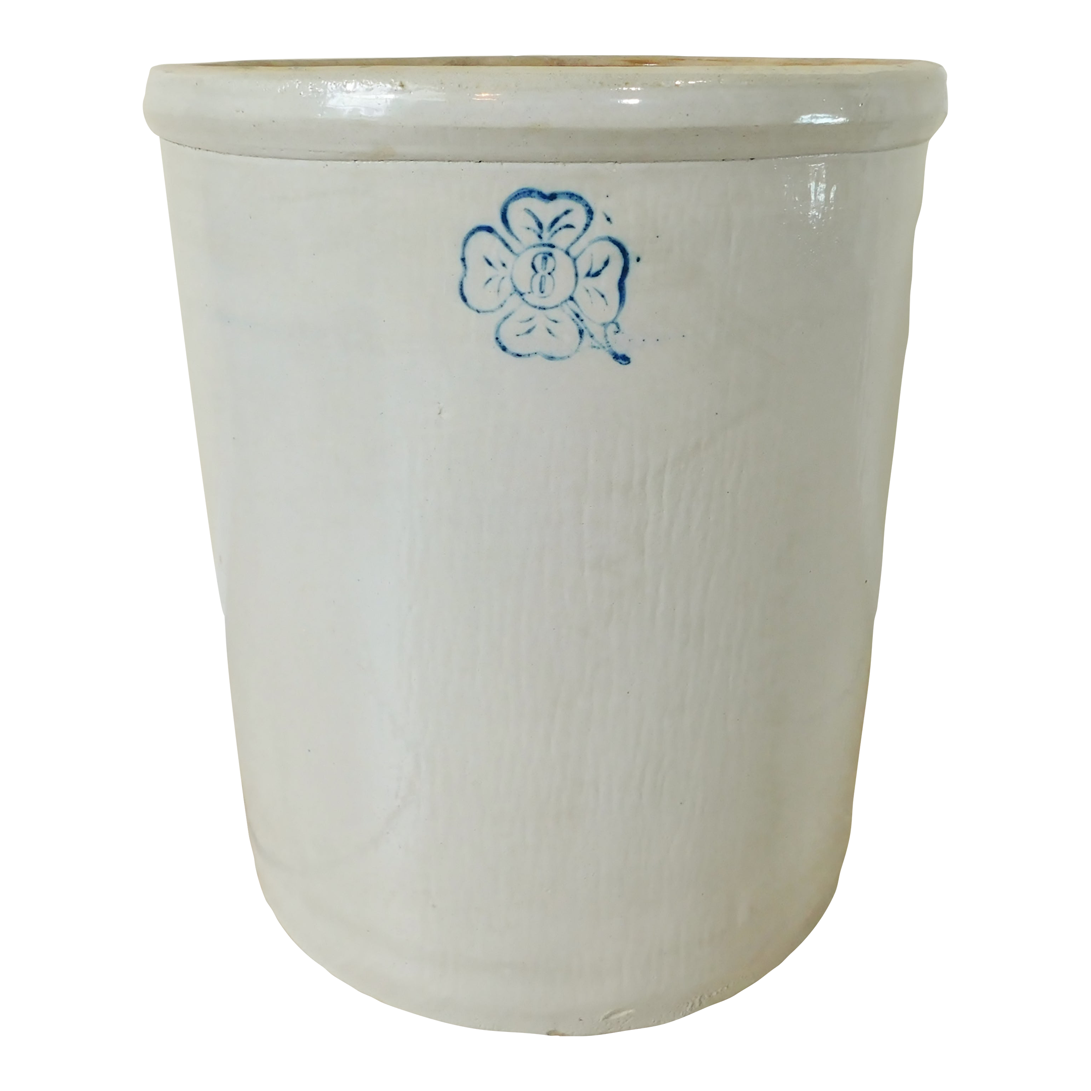 Large Antique 8 Gallon Stoneware Crock | Chairish